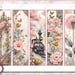 Pink and Gray Bookmarks, 2x7 Inch 20 Bookmarks in 4 Printable JPG Pages ...
