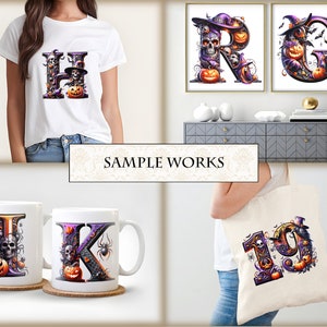 Halloween Alphabet and Numbers, Clipart Bundle, 36 HQ Printable ...