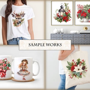 Christmas, Watercolor Clipart Bundle, HQ Printable, PNG Format, Instant ...