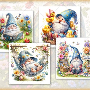 Easter Gnome, Watercolor Clipart Bundle, 20 HQ Printable Image ...