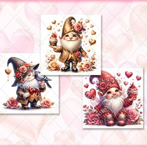 Valentine Gnome, Printable Digital Pages, Scrapbook, Junk Journal ...