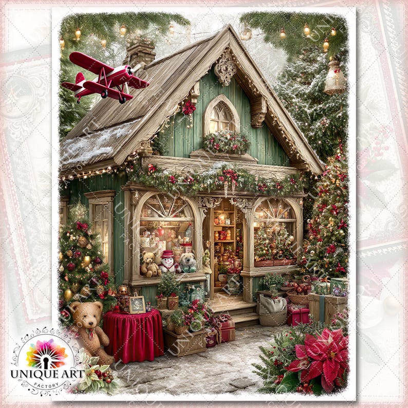 Christmas Toy Store, Nostalgic Noel, Printable 38 JPG Image, Junk ...