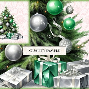 Christmas Tree, Watercolor Clipart Bundle, HQ Printable, PNG Format ...