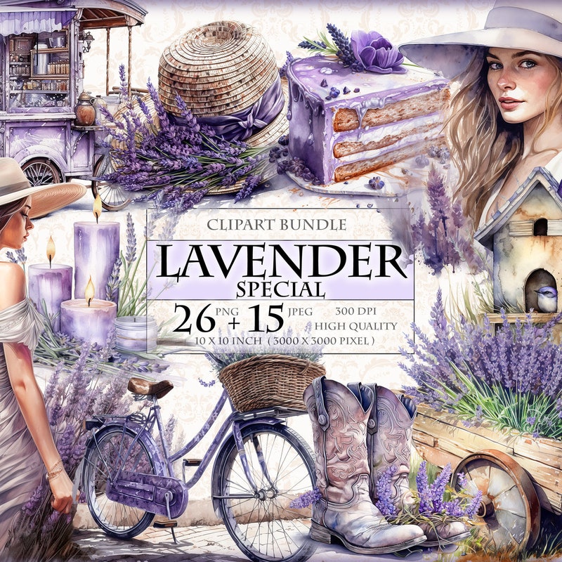 Lavender Watercolor - Etsy