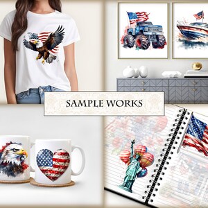 4th of July Peoples, Independence Day, Patriotic Watercolor Clipart ...