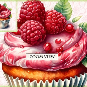 Raspberry Love Raspberry Themed Watercolor Clipart Bundle, HQ Printable ...