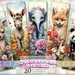 Spring Animals Bookmarks, Watercolor Digital Sheets, 2x6,3 Inch 20 ...