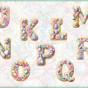 Easter Alphabet and Numbers, Clipart Bundle, 36 HQ Printable ...