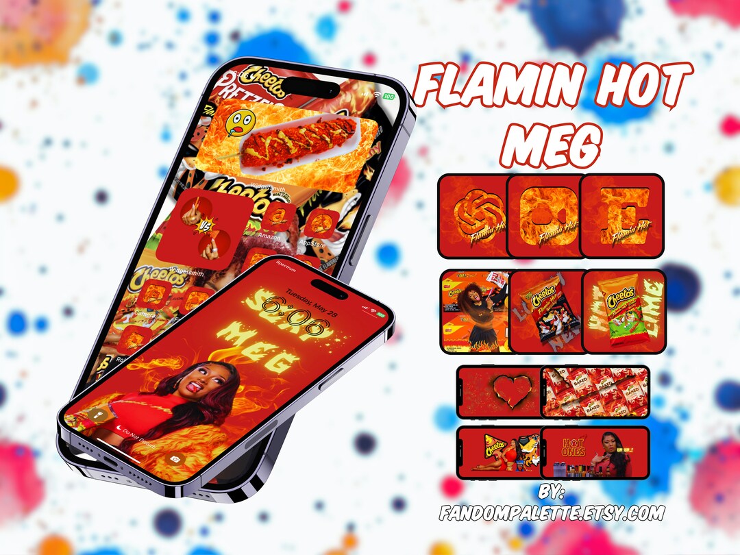 Flamin Hot Meg | Phone Theme | Celebrity | IOS | Android - Etsy