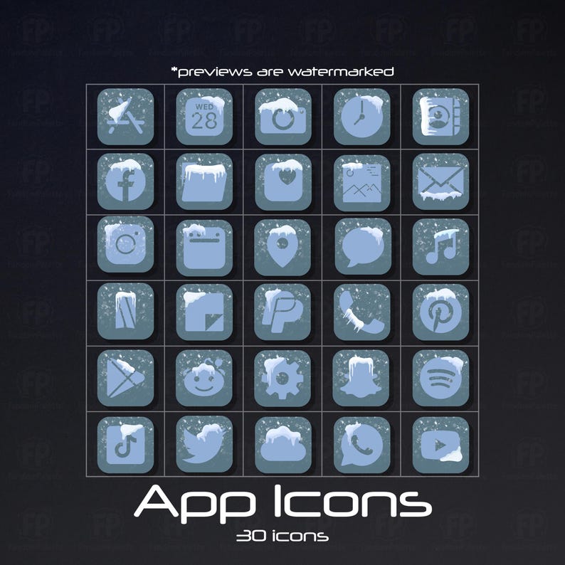 Winter Wood Phone Theme – Cozy Winter Forest Ios App Icons, Minimal and ...