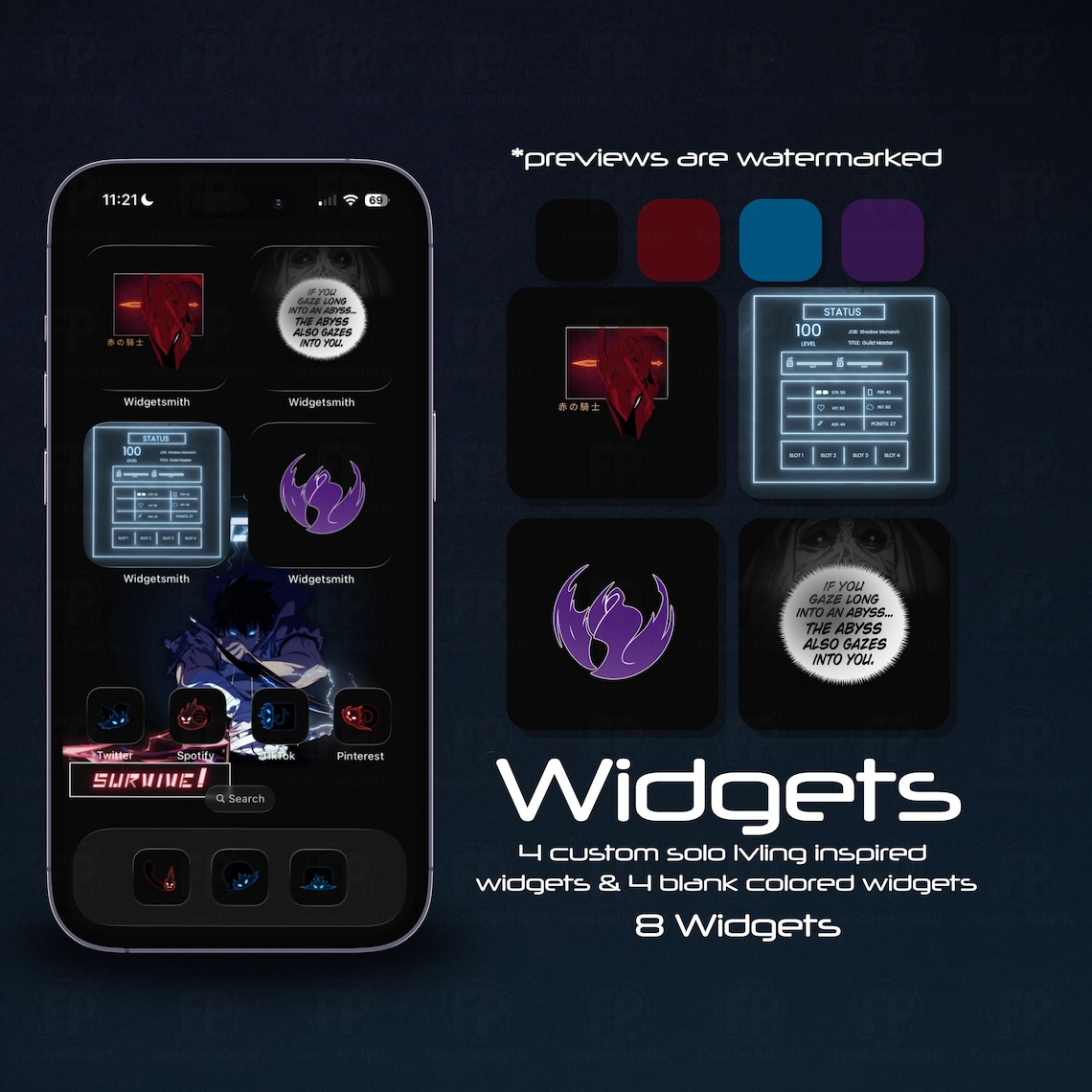 Solo Leveling App Icon Theme – Sung Jinwoo Ios Dark Anime (digital ...