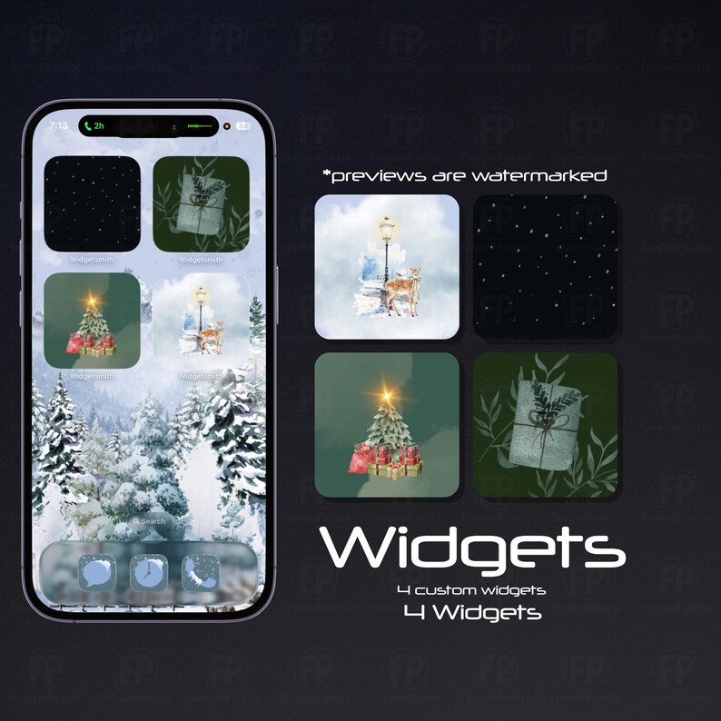Winter Wood Phone Theme – Cozy Winter Forest Ios App Icons, Minimal and ...