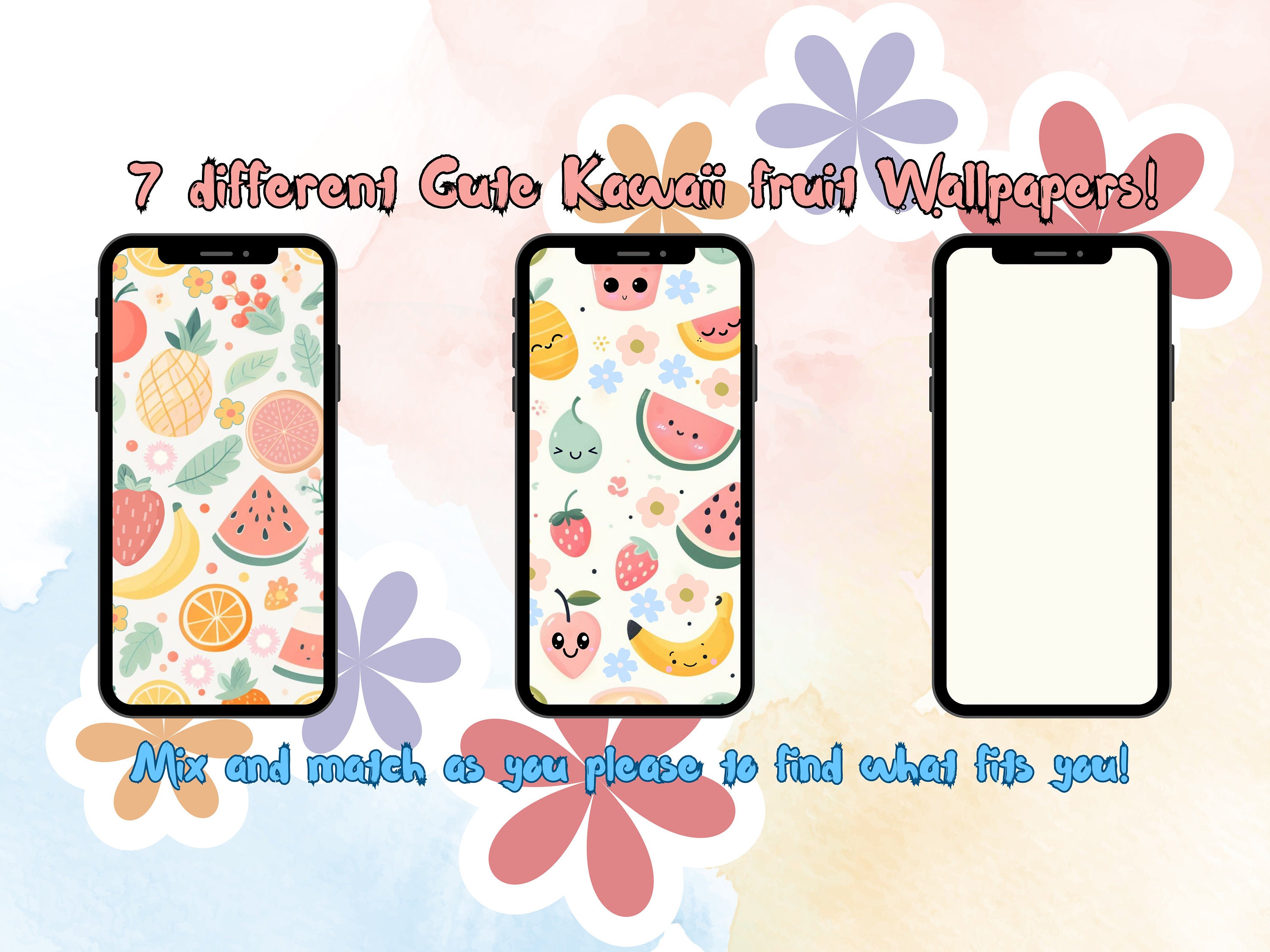 Cute Kawaii Fruit | Ios App Icons, Cute Kawaii Fruit Wallpapers and ...