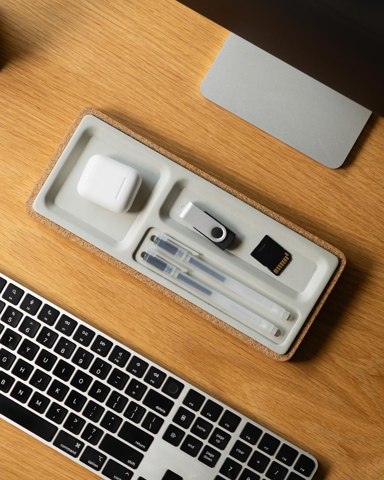 Modern Desk Organization Tray, Minimal Desk Organization Set, Concrete ...