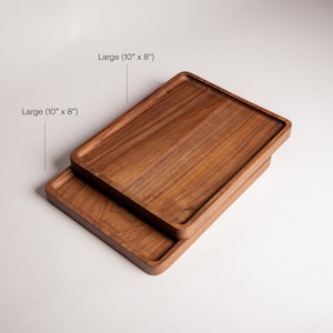 Catchall Tray Set (set of 2) for Entryway or Workspace, Wooden Desk ...