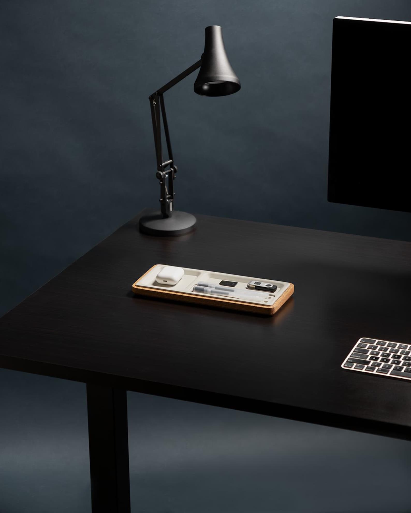 Modern Desk Organization Tray, Minimal Desk Organization Set, Concrete ...