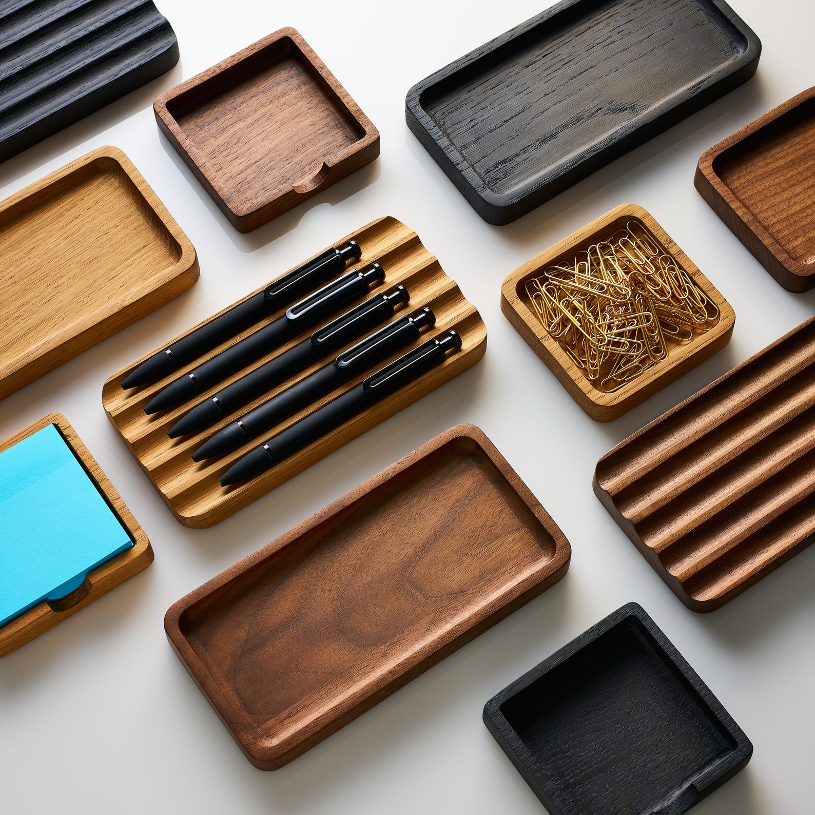 Small Desk Organization Tray essentials. Catchall Tray for Desk or Home ...