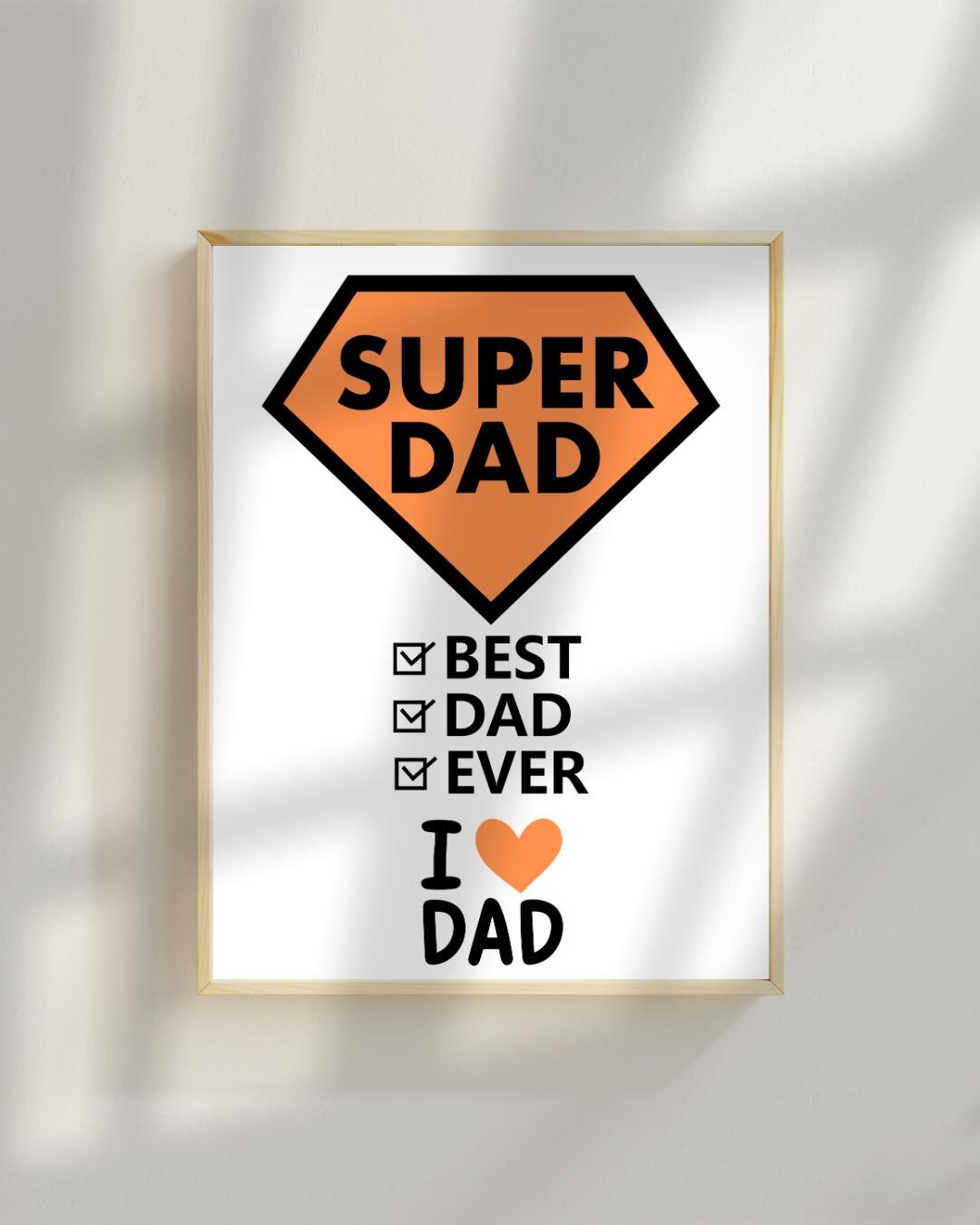 Father’s Day Printable Quote Art, Bold Typography Wall Decor, Gift for ...