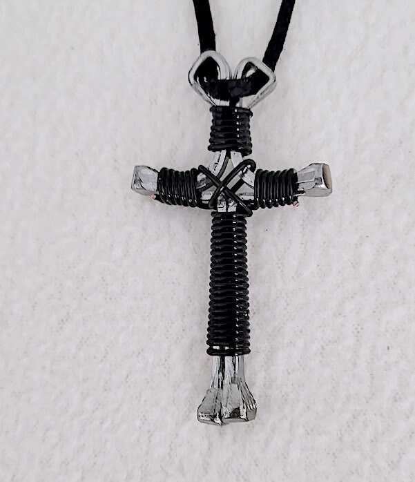 Nail Cross Necklace - Etsy