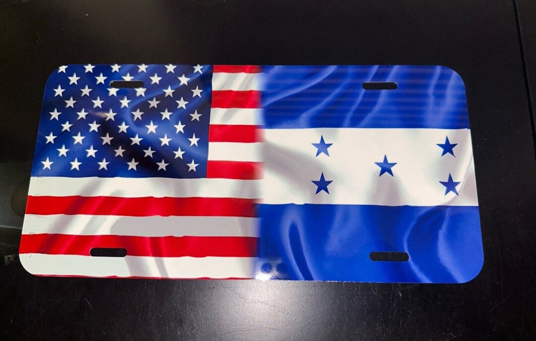 Honduras, American Aluminum Flag License Plate - Etsy
