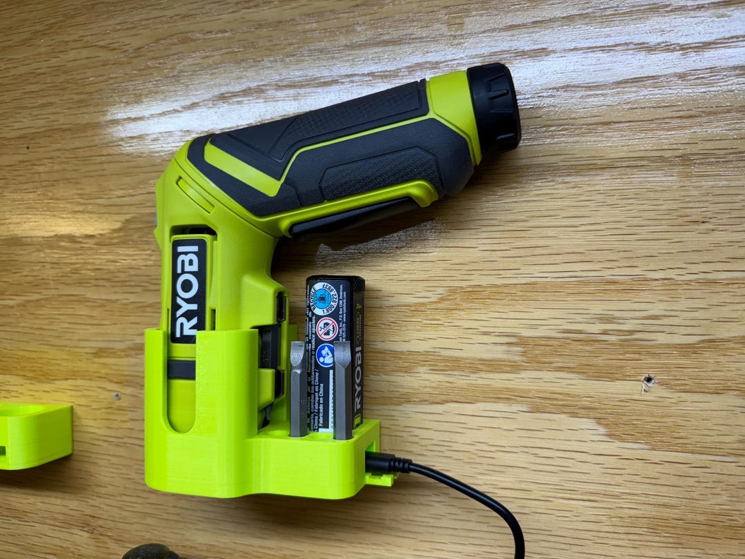 Wall Mount for Ryobi USB Lithium Driver - Charge Port for Battery - Etsy