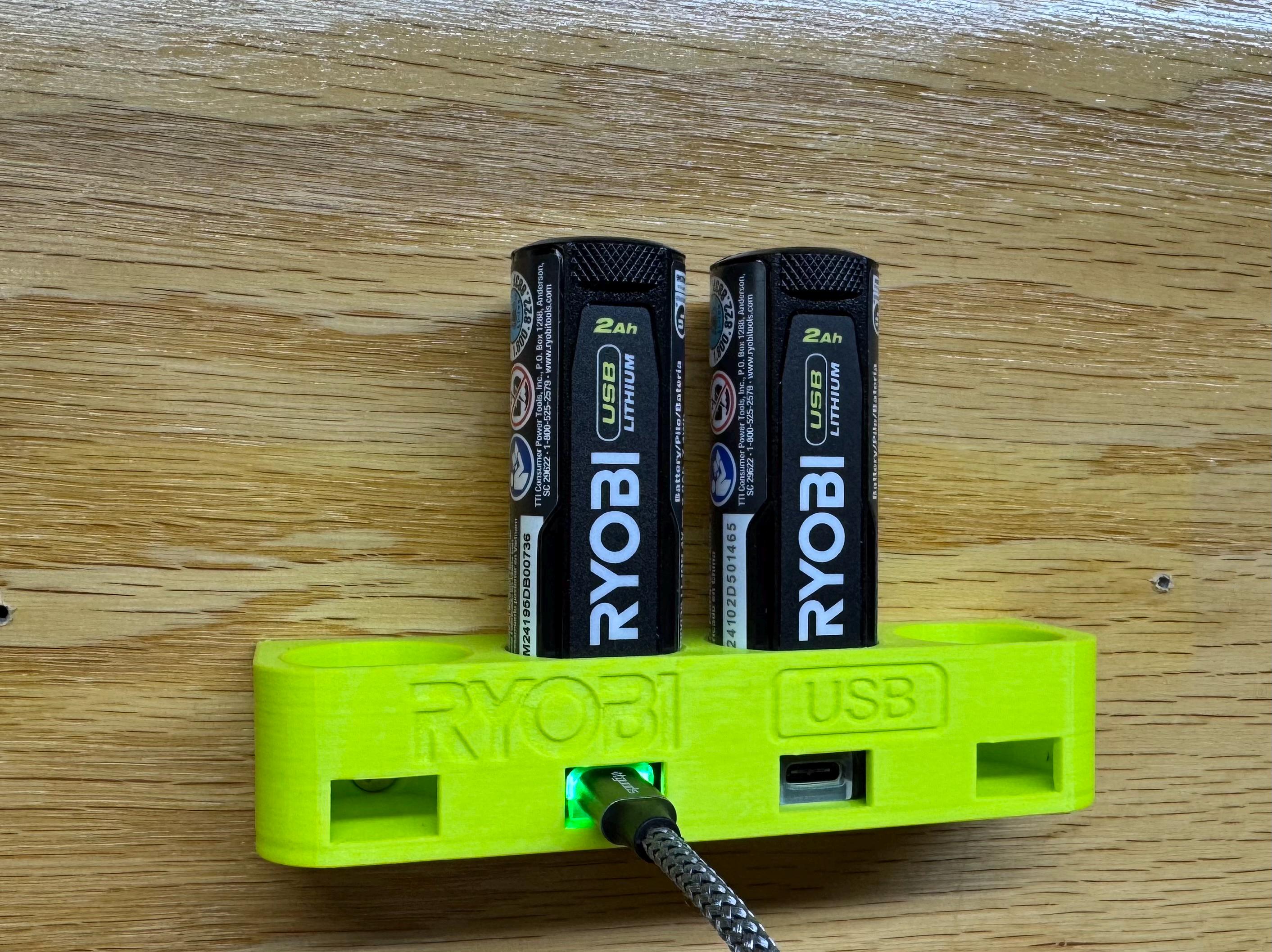 Wall Mount Storage for Ryobi USB Batteries (holds 4 Batteries) – Link ...