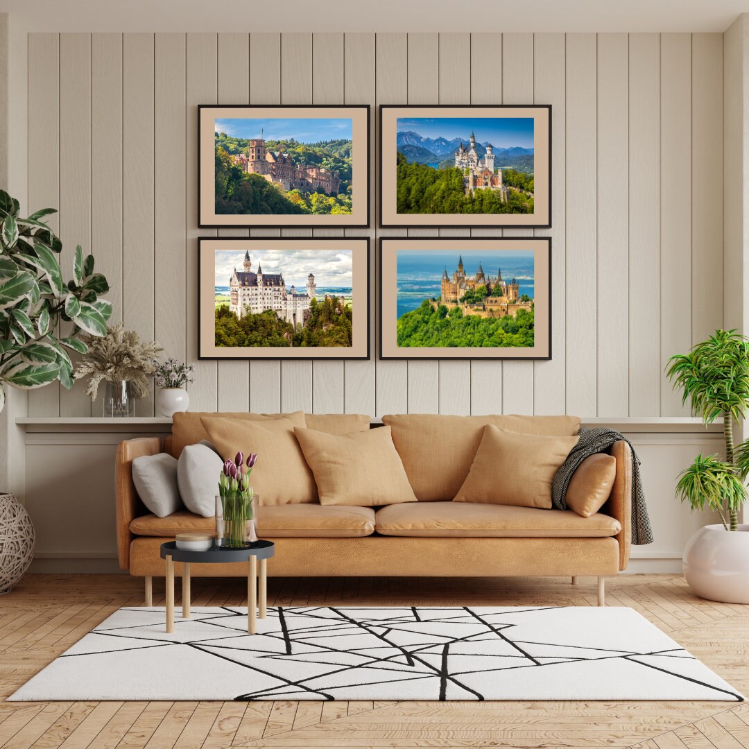Printable Wall Decor Set of 4 Castle Scenes 11x8.5 Inches - Etsy