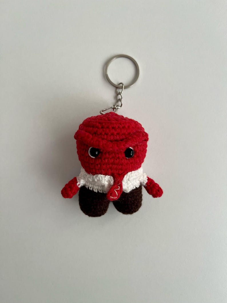 İnside Out 2 Amigurumi Crochet Keychain Anger - Etsy