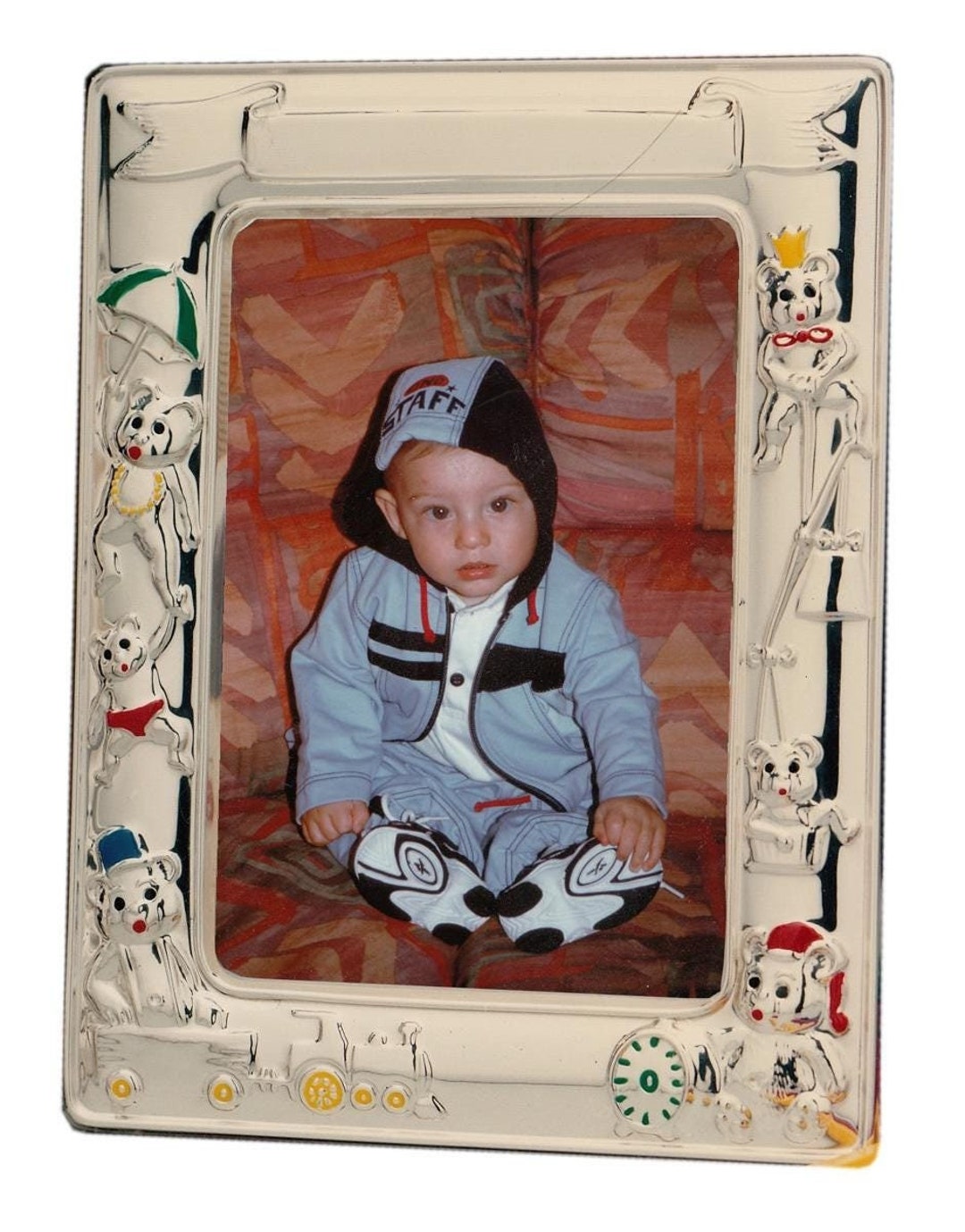 925 Silver Baby Frame With Enamel for Birth Completely Customizable - Etsy