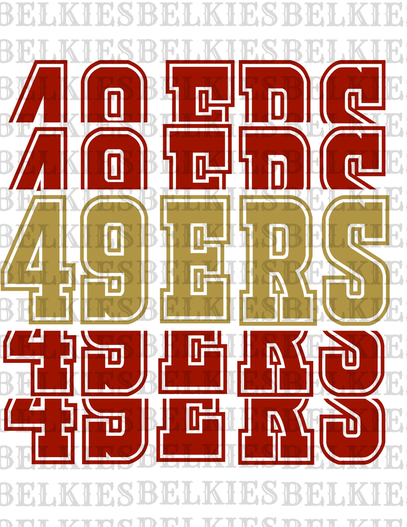 San Francisco 49ers Png for Sublimation Digital Download,49ers Png ...