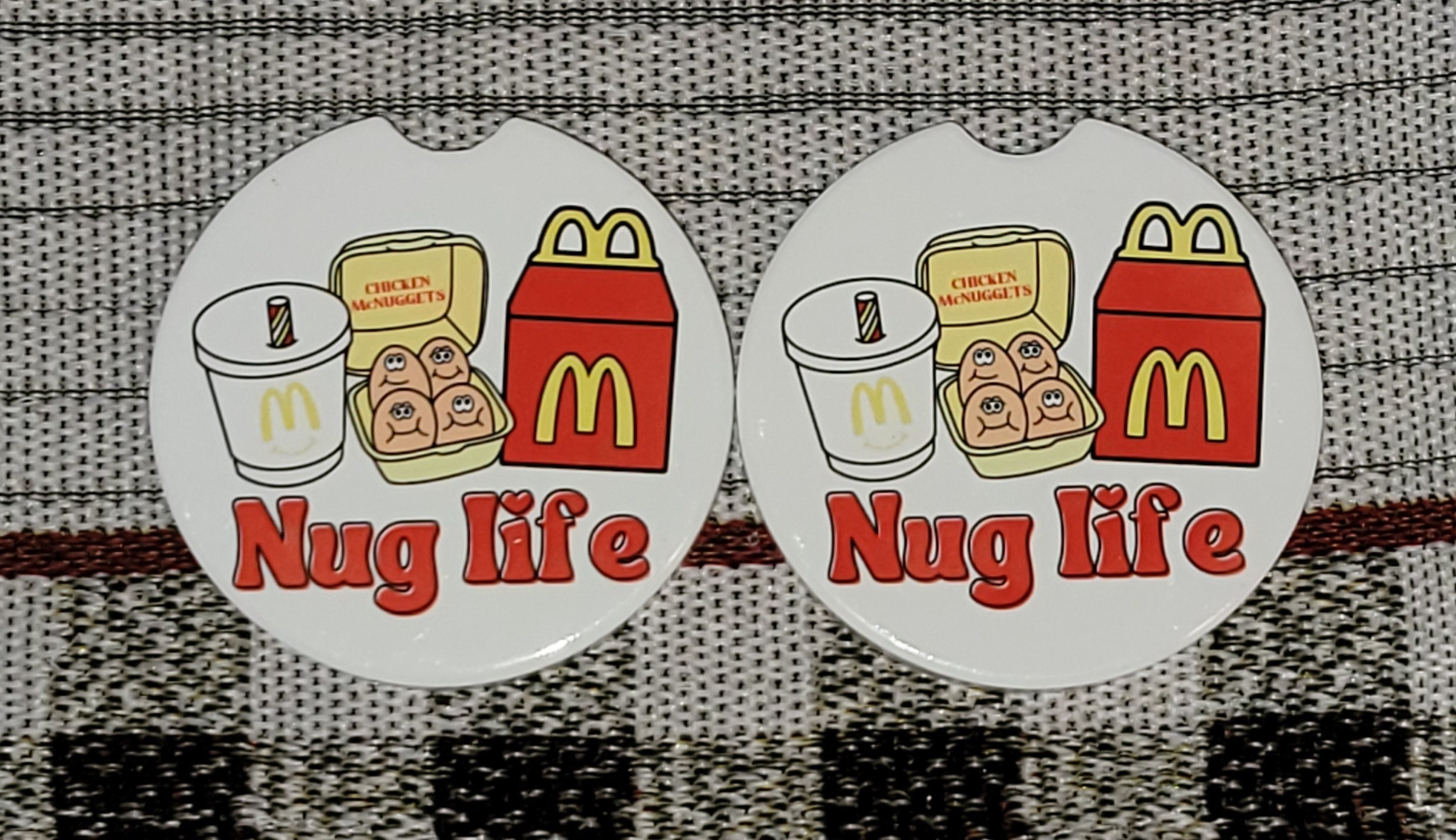 Nug Life Sandstone Car Coasters,funny Car Coasters,funny Gift for ...