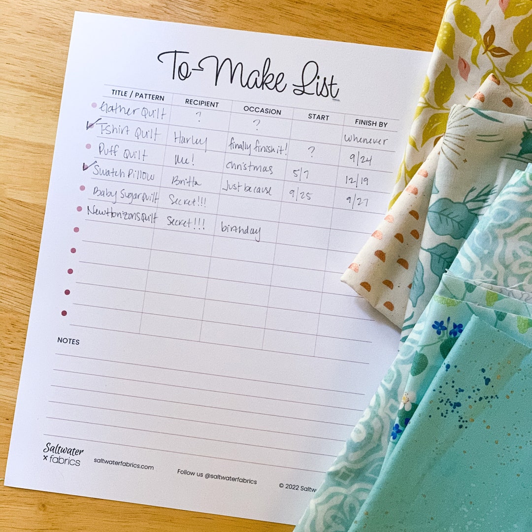 Printable To-make List - Etsy