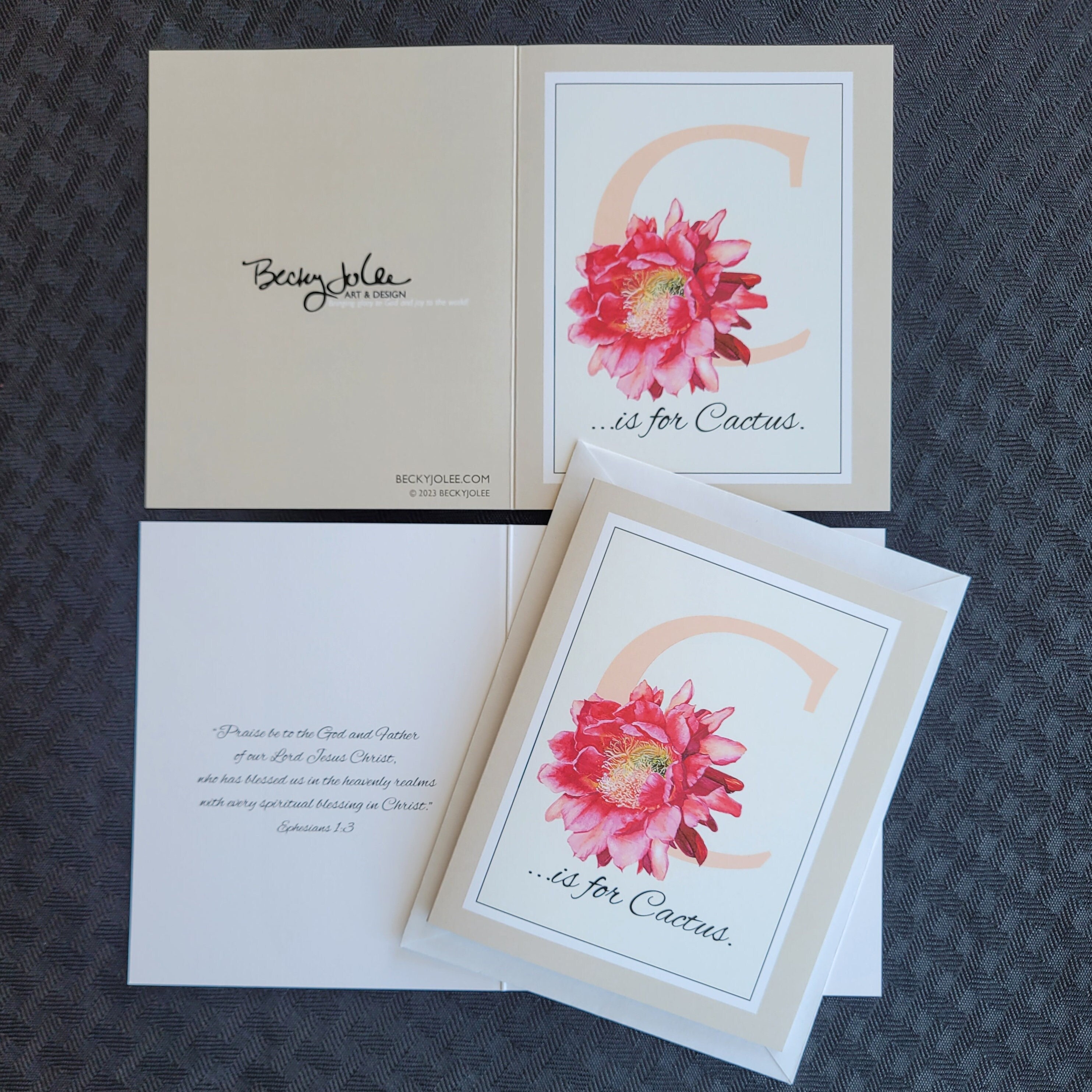 A2 BOTANICAL ALPHABET Note Card Set, Watercolor Florals, Original Art ...