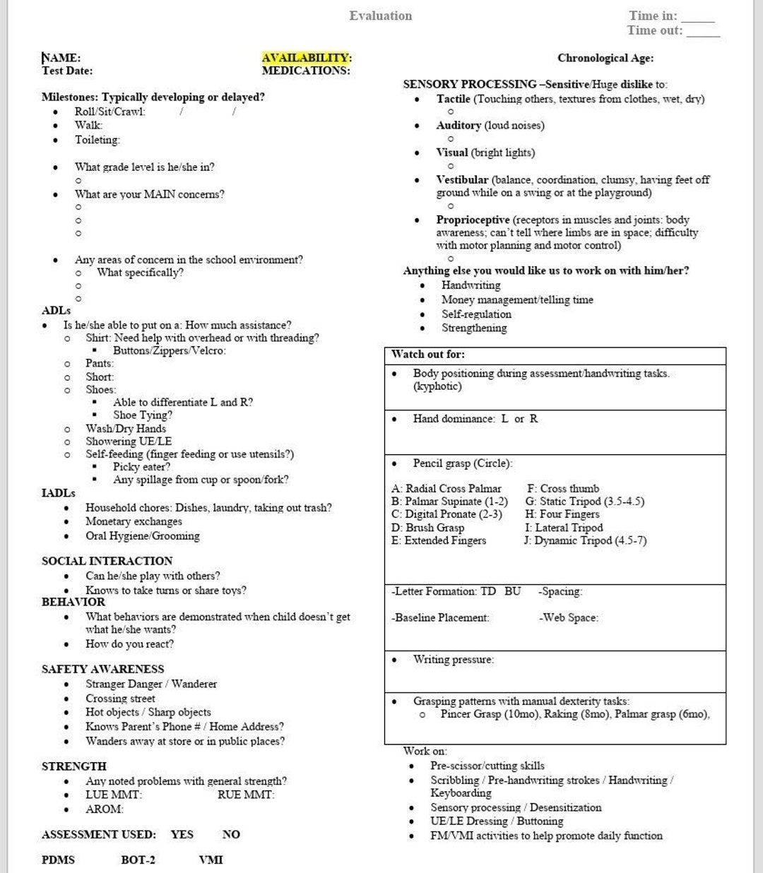 Pediatric Occupational Therapy Interview Questions Template Etsy pediatric-occupational-therapy-interview-questions-template-etsy