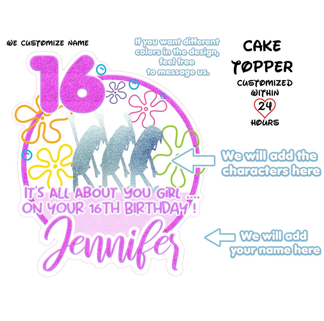 Personalized 16th Birthday Cake Topper: All About You Girl, Boys Who ...