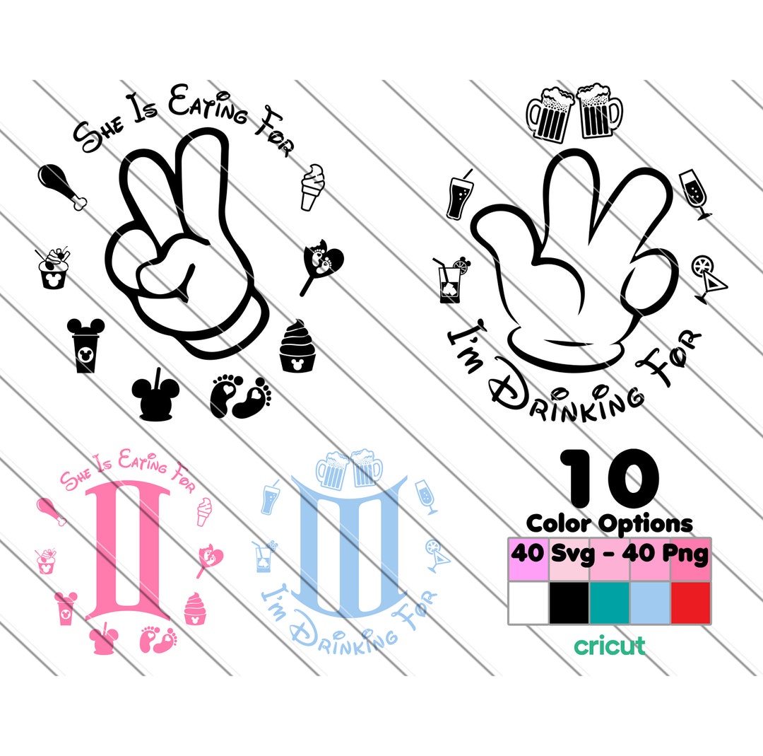 Eating for Two, Drinking for Three SVG PNG: Pregnancy Announcement ...