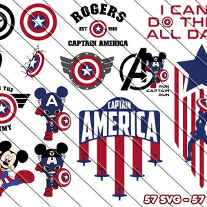 Captain America Svg Bundle Svg, Png, Marvels Svg, Marvel Avengers Svg ...