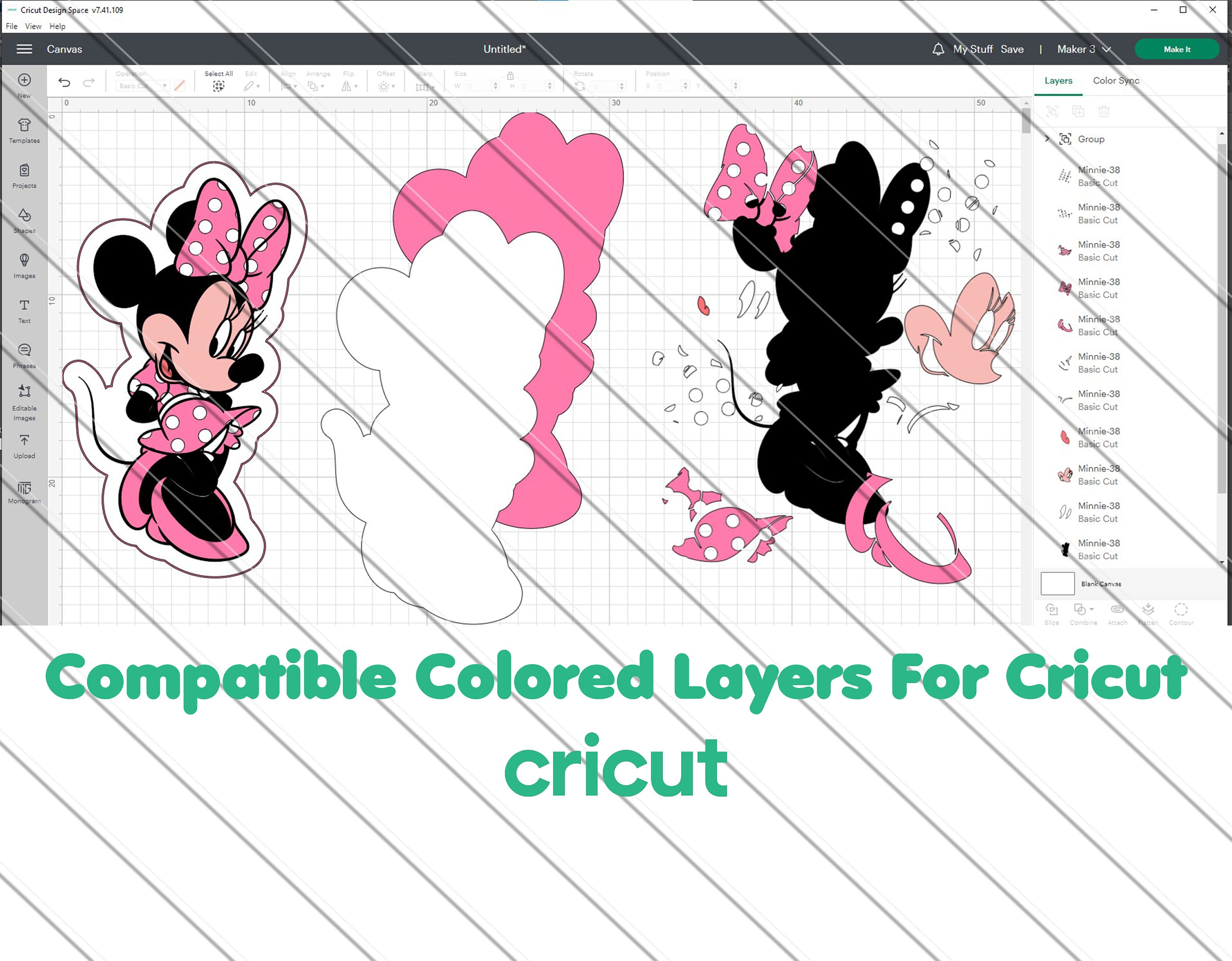 Minnie Mouse Numbers SVG, PNG: Pink Birthday Theme (digital Download ...