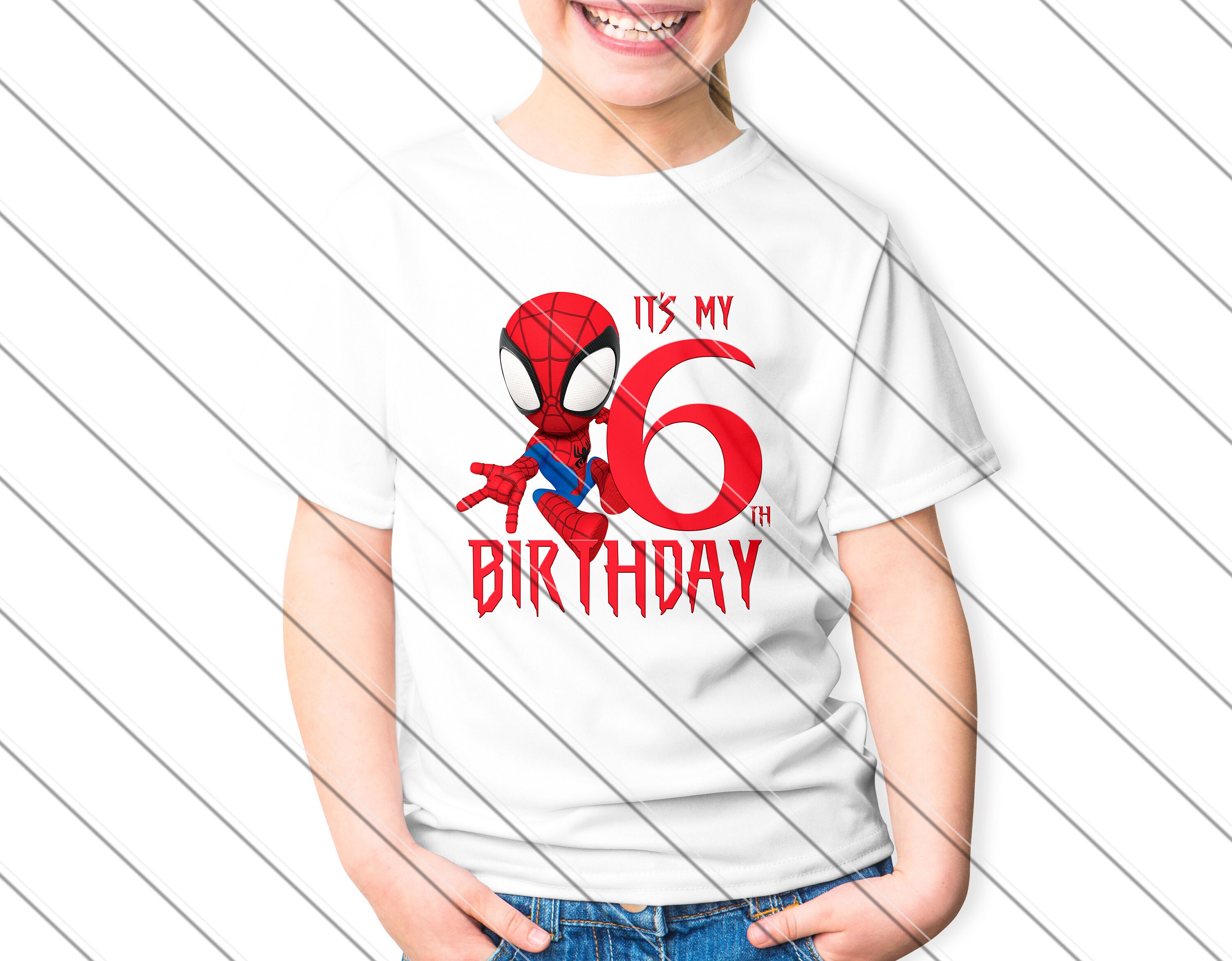 Spidey 6th Birthday PNG: Cake Topper, Party Decor (digital Download) - Etsy