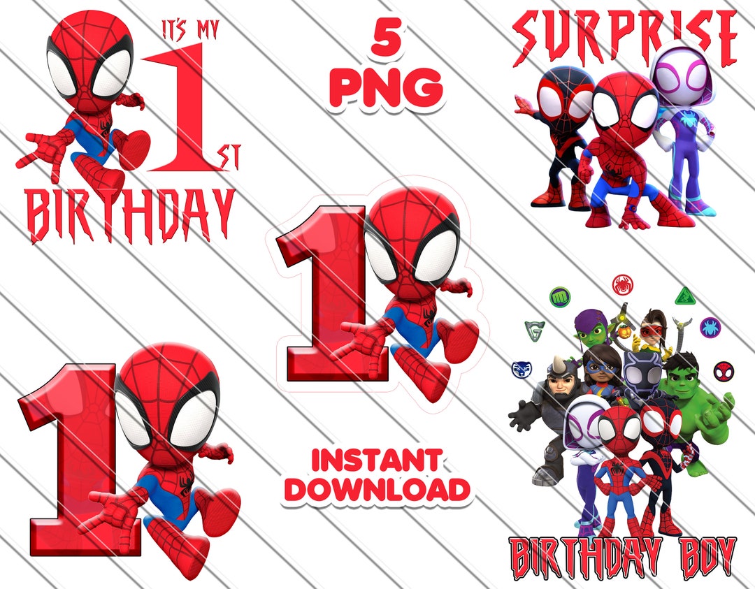 1st Birthday Birthday Boy Png Spider-man Birthday Spidey - Etsy