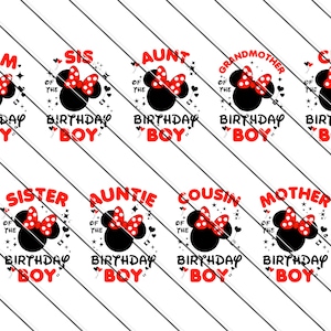 Family Bundle Birthday Boy Svg, Png, Mickey Mouse Svg, Birthday Boy ...