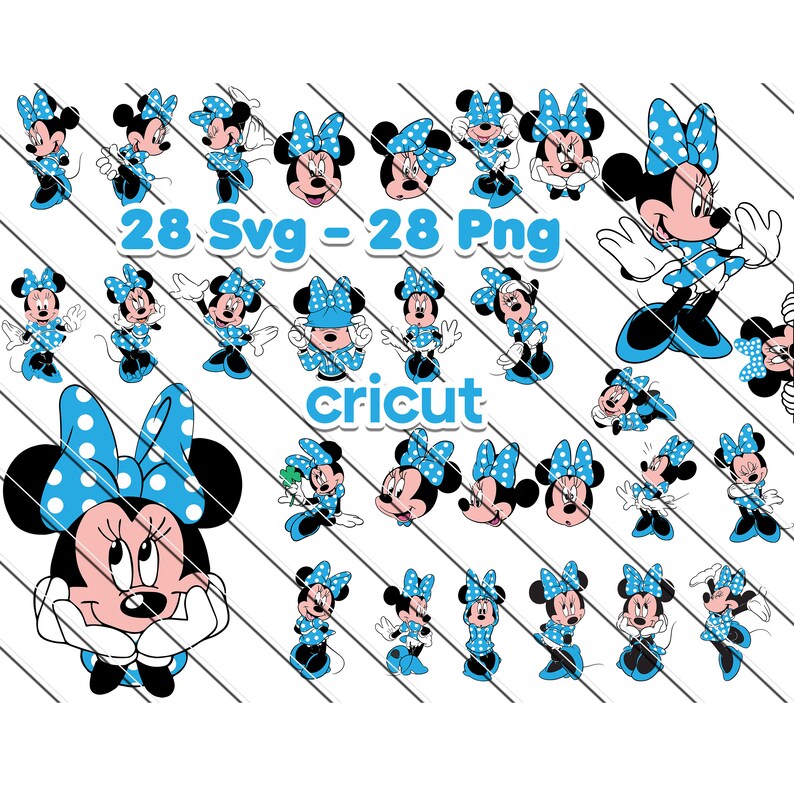 Minnie Mouse SVG: Blue Dress Clipart, Image Files (digital Download) - Etsy