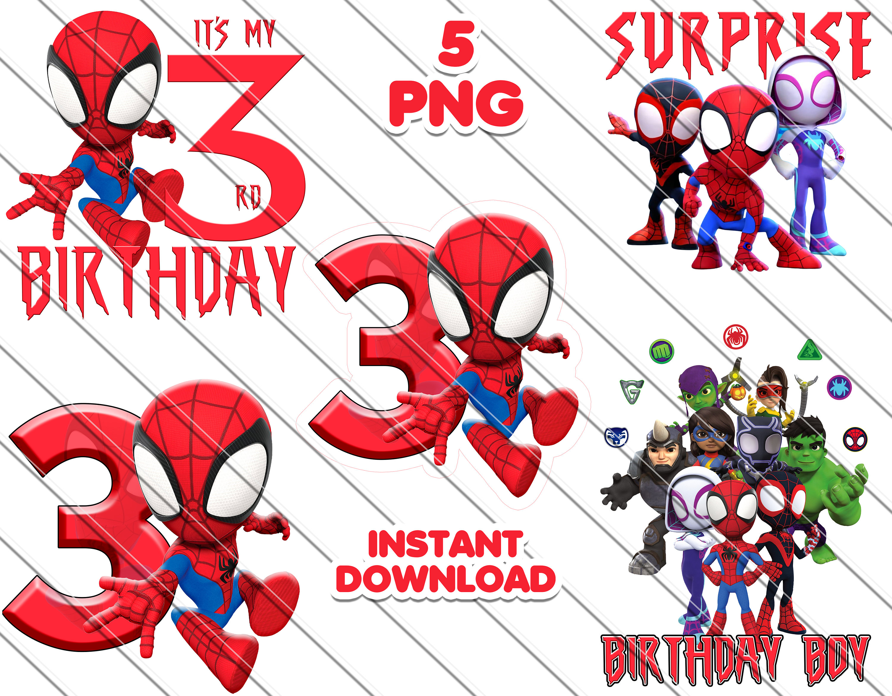 3rd Birthday Birthday Boy Png Spider-man Birthday Spidey - Etsy Australia