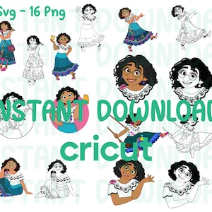 Mirabel Madrigal Svg, Mirabel Enconto Animation Svg, Silhouette, Svg ...