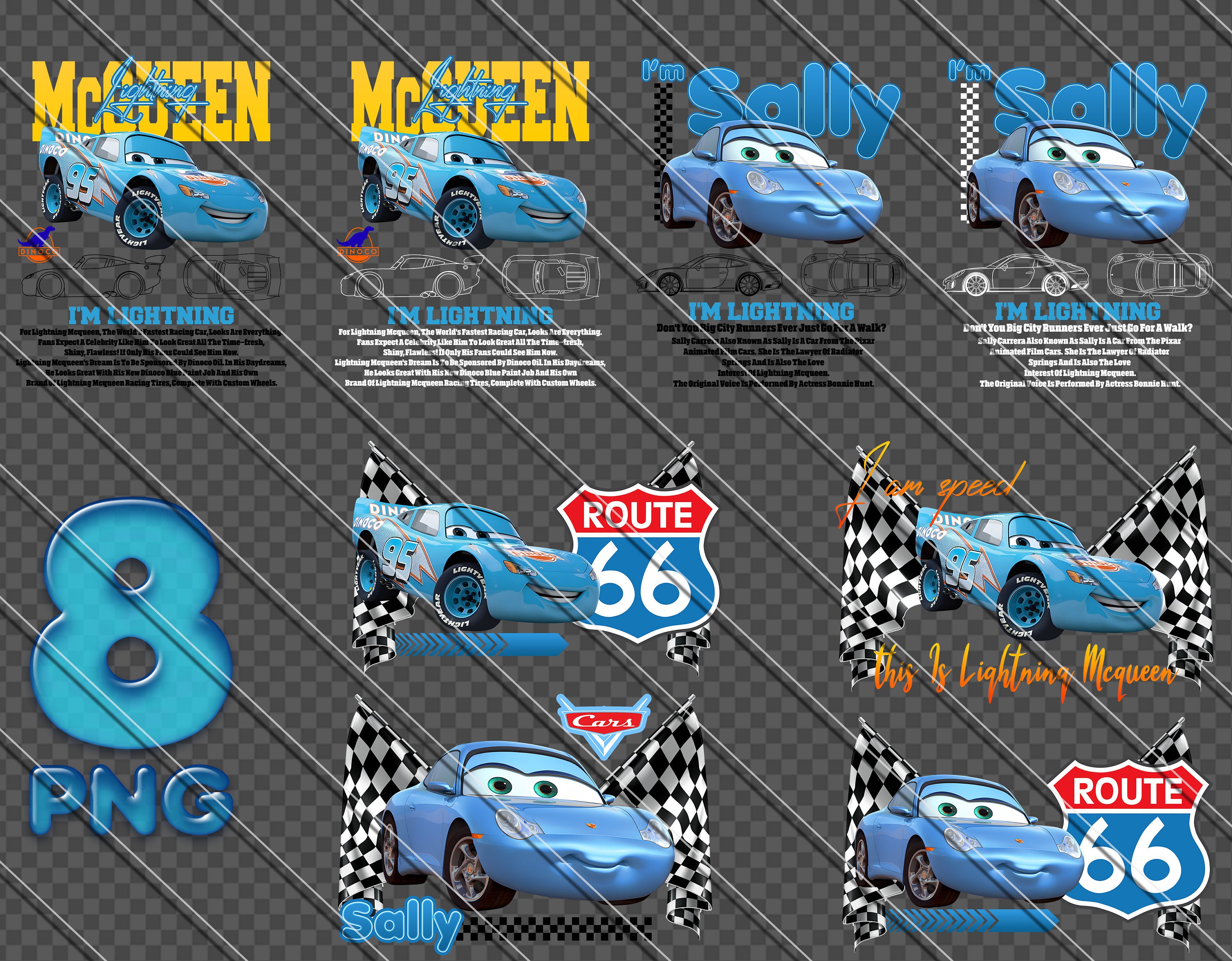 Lightning Mcqueen & Sally PNG: High-resolution Car Graphics (digital ...