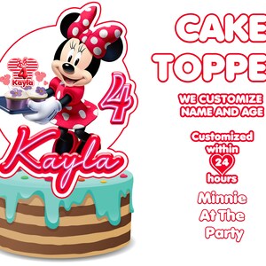 Printable PNG, Minnie Mouse Birthday, Personalized Digital Png, Red ...