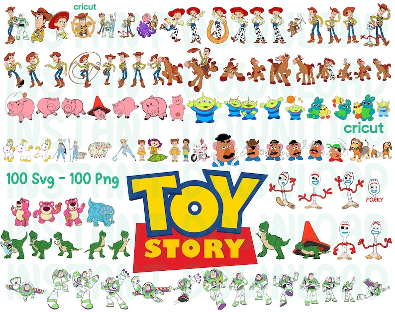 Toy Story SVG Bundle: Layered Animation Clipart (digital Download) - Etsy