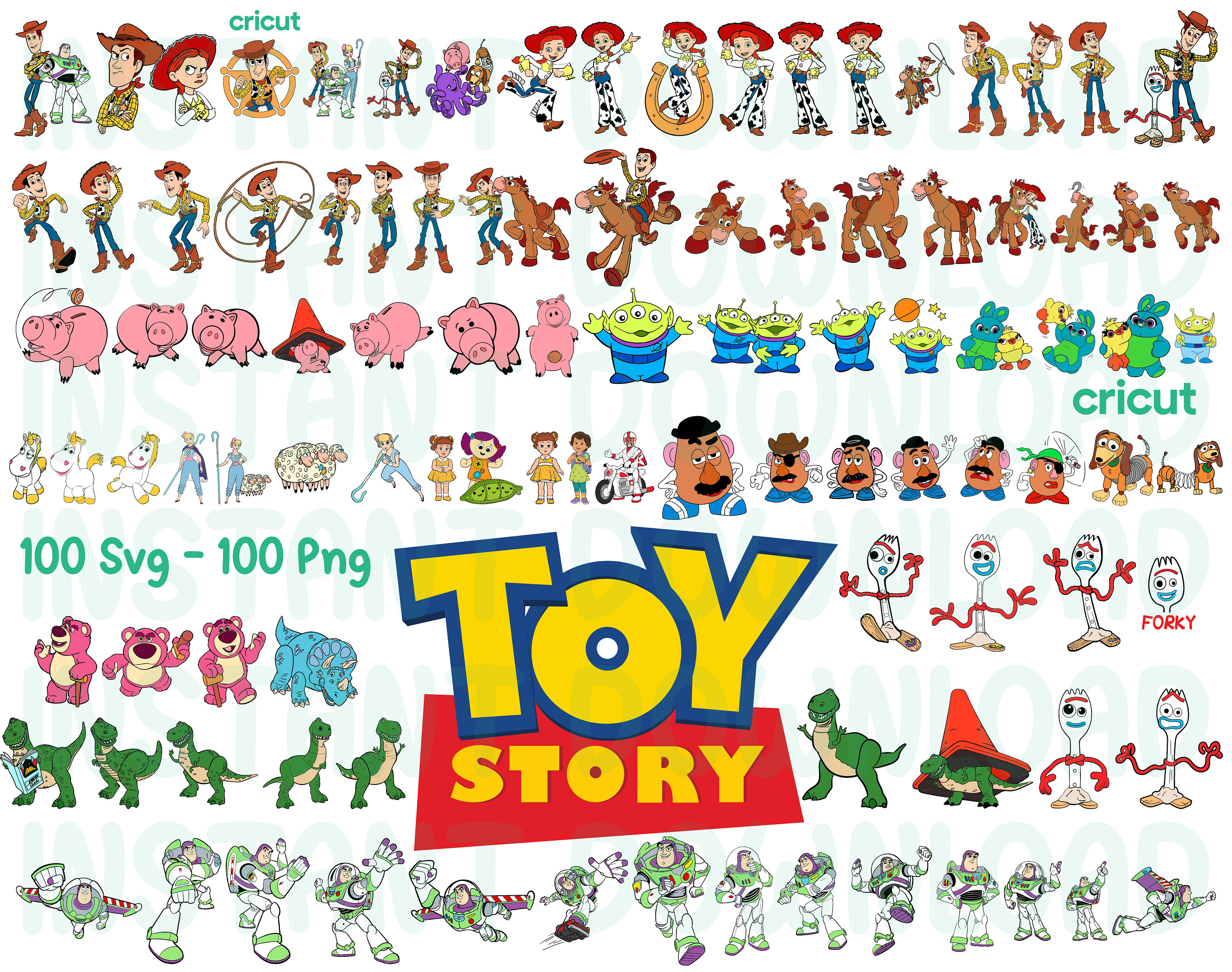 Toy Story SVG Bundle: Layered Animation Clipart (digital Download) - Etsy