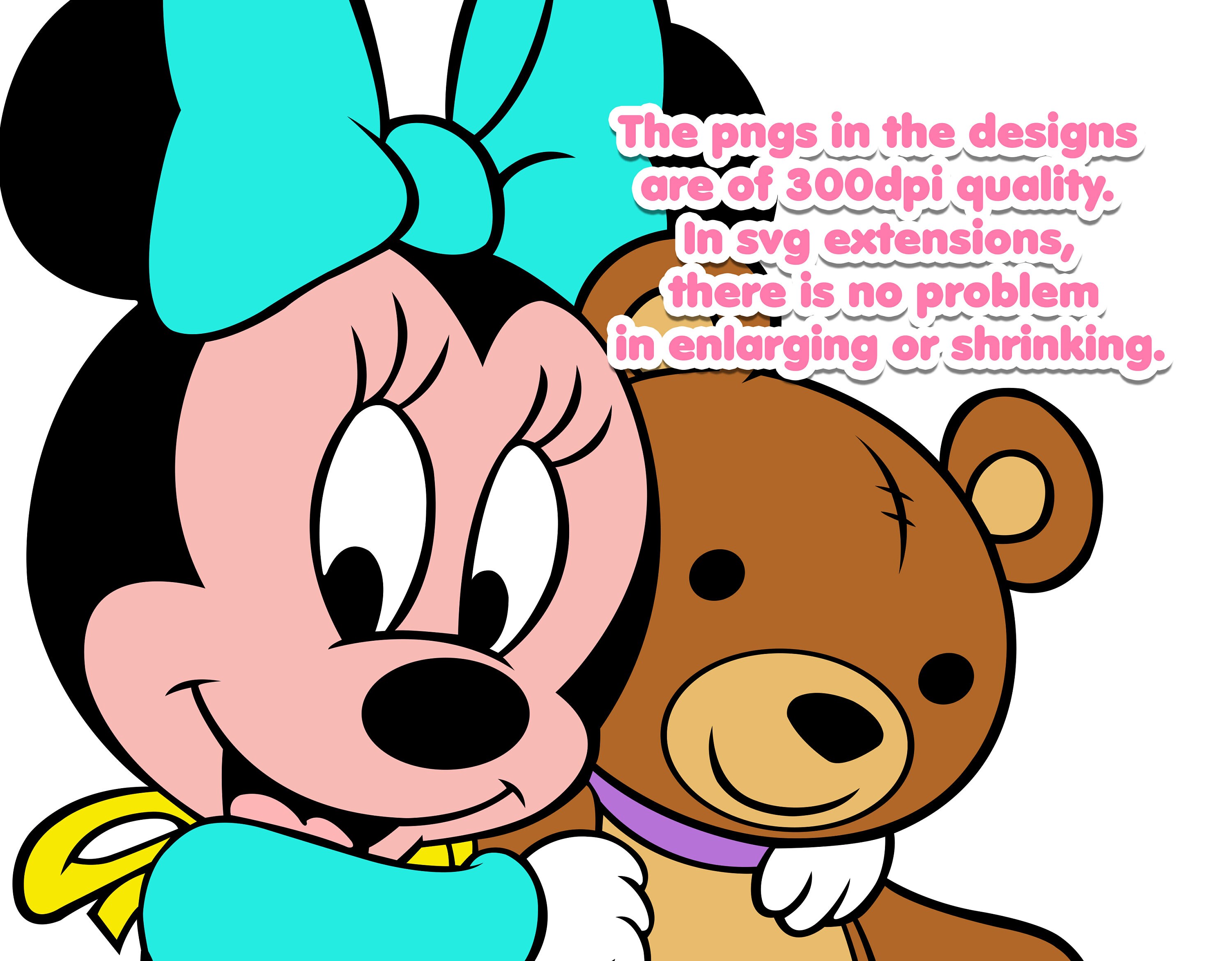 Baby Minnie Mouse Svg Baby Mickey Mouse Svg Baby Minnie and - Etsy Canada