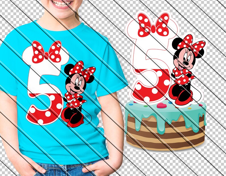 Minnie Mouse Numbers SVG PNG: Red Polka Dot Clipart (digital Download ...